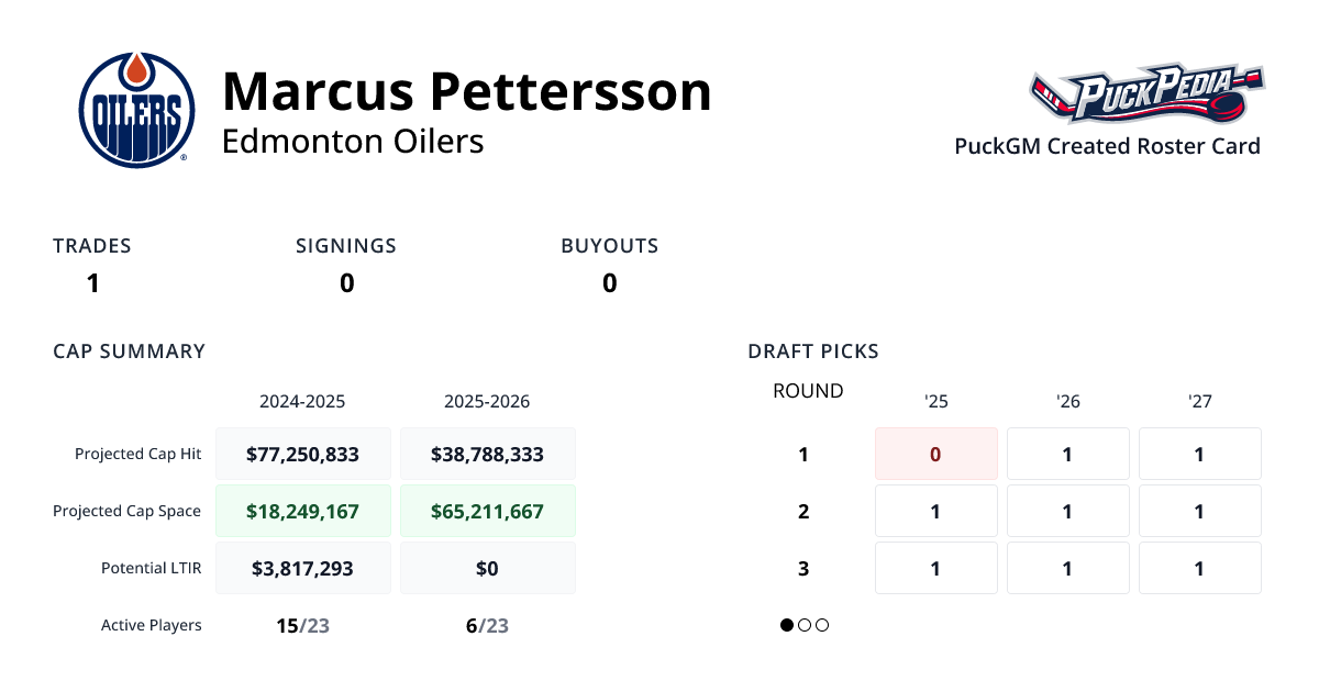 Marcus Pettersson | PuckGM | PuckPedia