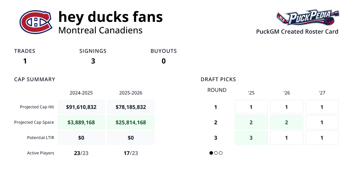 hey ducks fans | PuckGM | PuckPedia